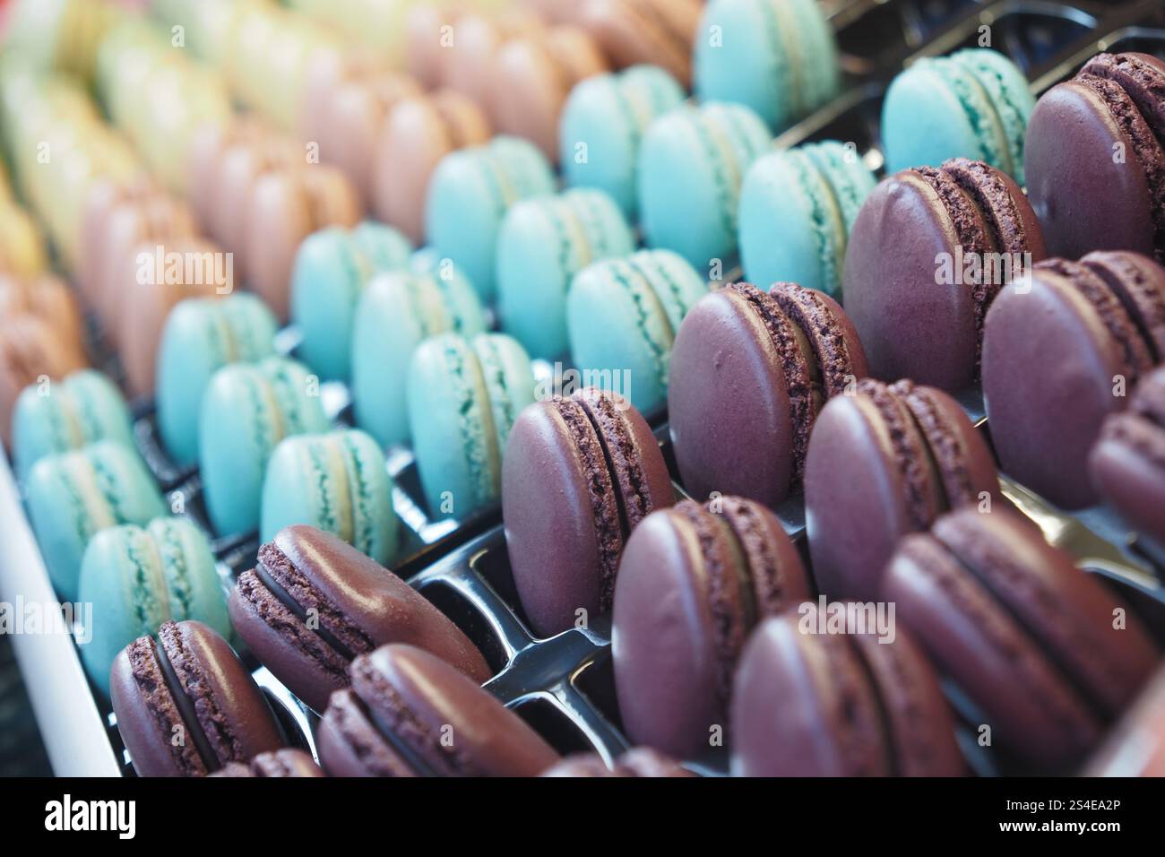Array colorful delicious macarons hi-res stock photography and images ...