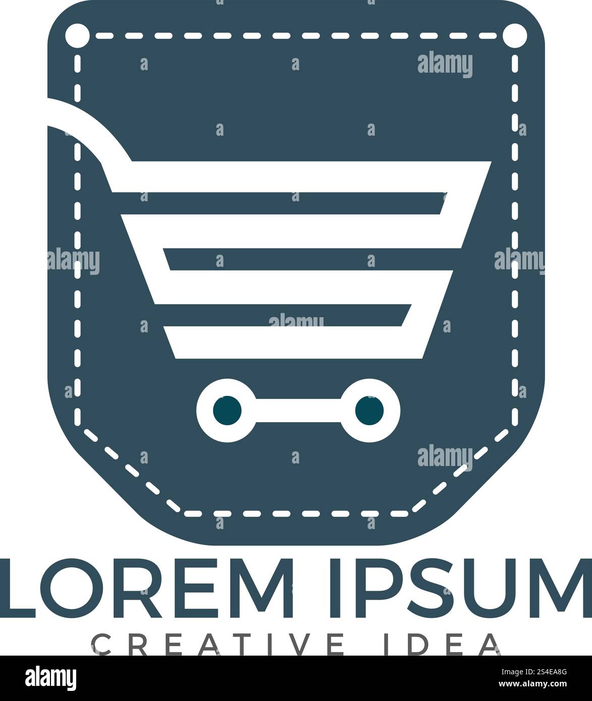 Pocket and shopping cart logo design. Online shopping app icon template ...