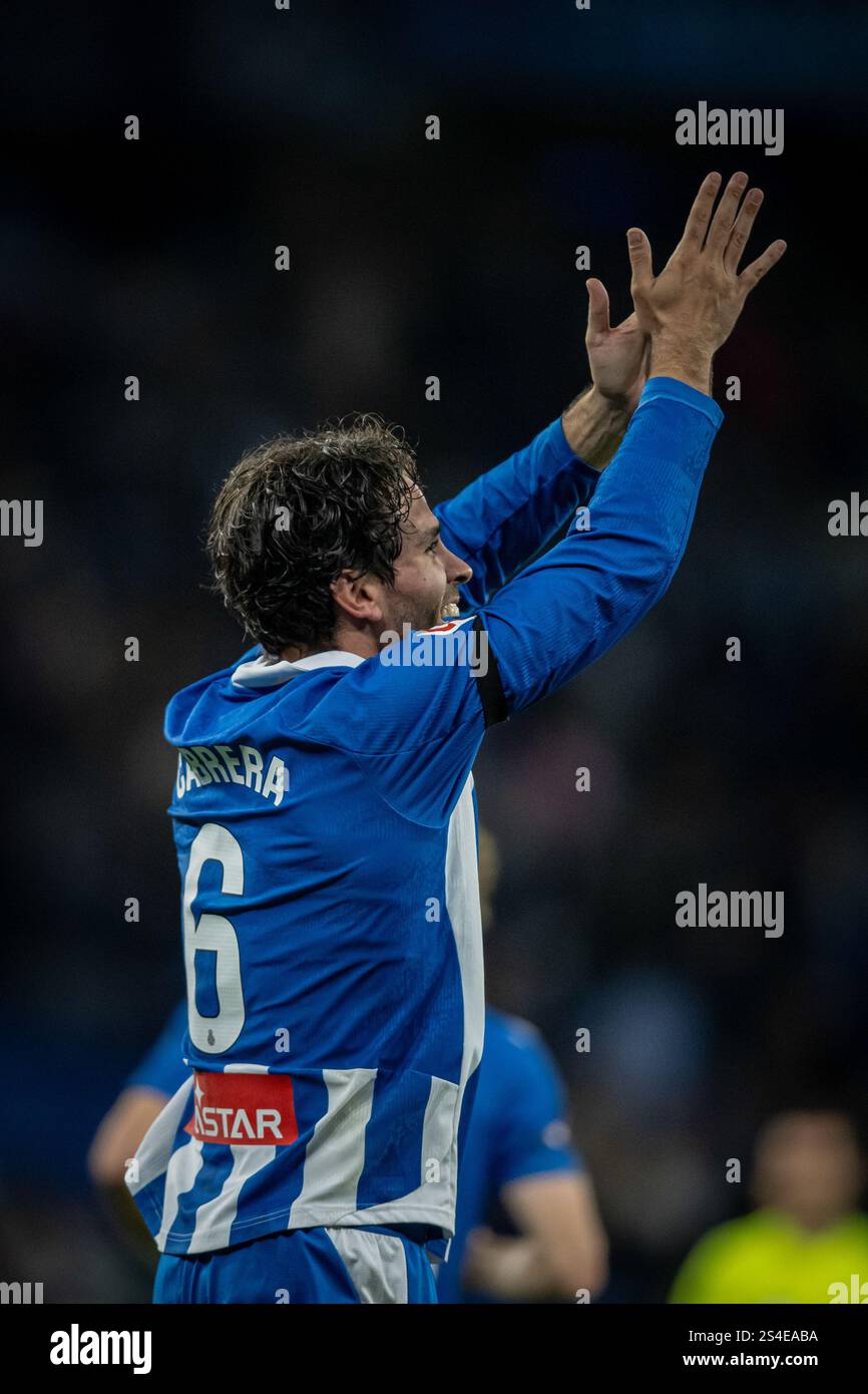 Leandro Cabrera (RCD Espanyol) smiles during the La Liga EA Sports ...