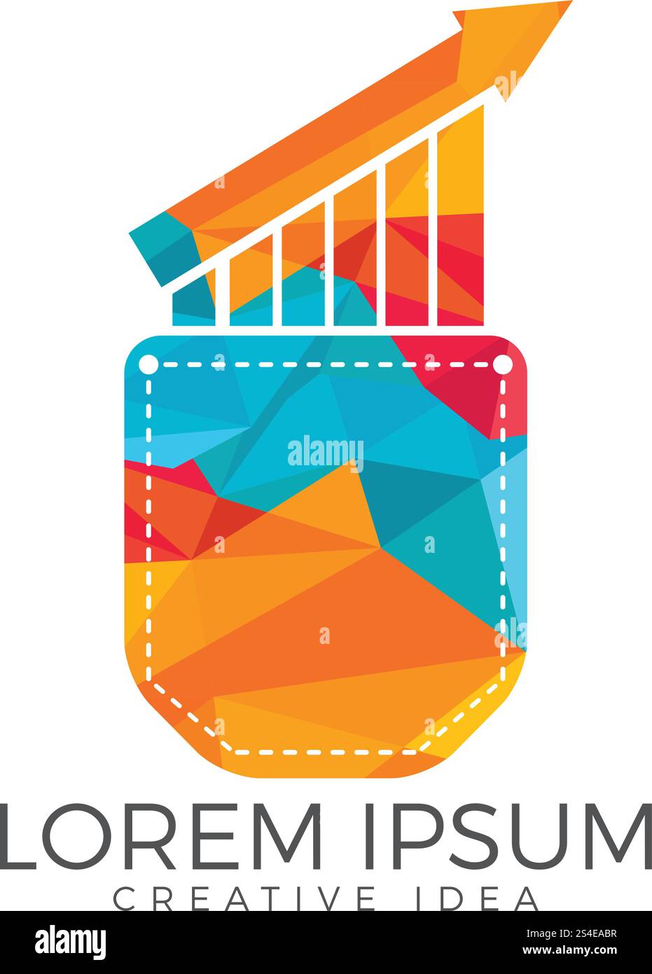 Pocket Trader Logo Design. Pocket and business graph icon design Stock ...