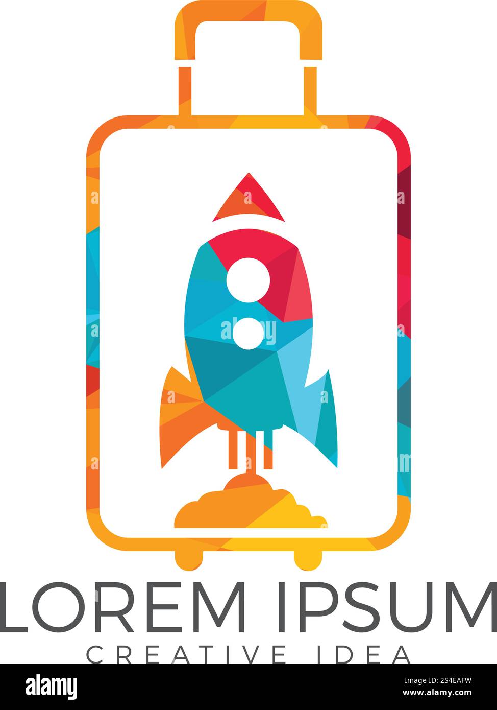 Rocket suitcase tour of travel logo design. travel and tour, suitcase ...