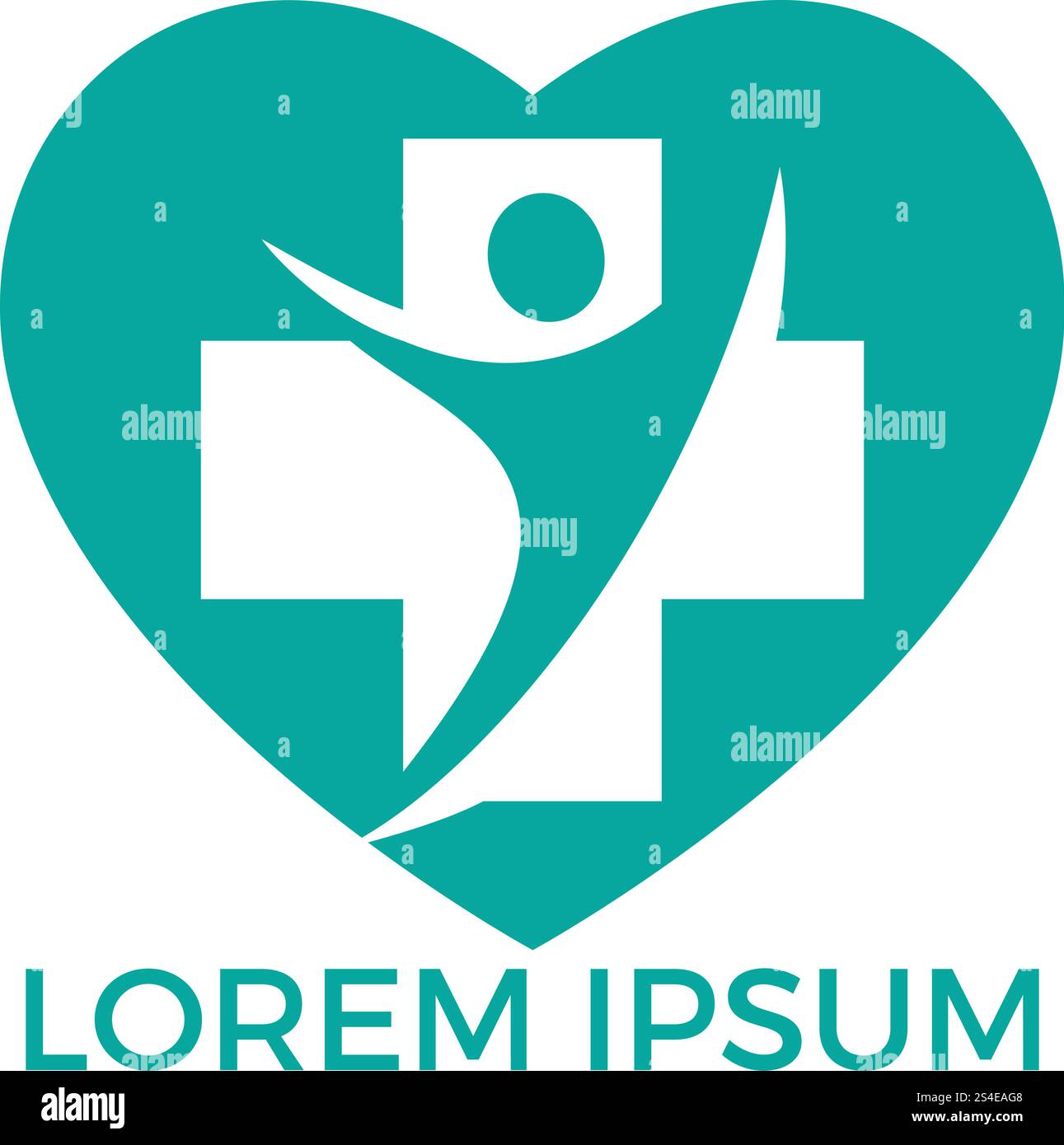 Medical cross heart shape logo design Stock Vector Image & Art - Alamy