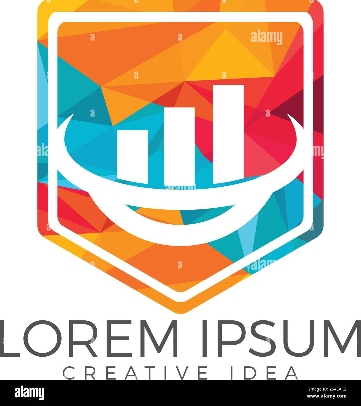 Graph and shield logo design. Business accounting shield logo Stock ...