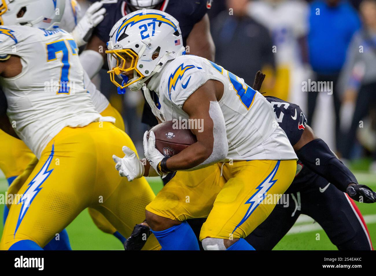 January 11, 2025: Los Angeles Chargers running back J.K. Dobbins (27 ...