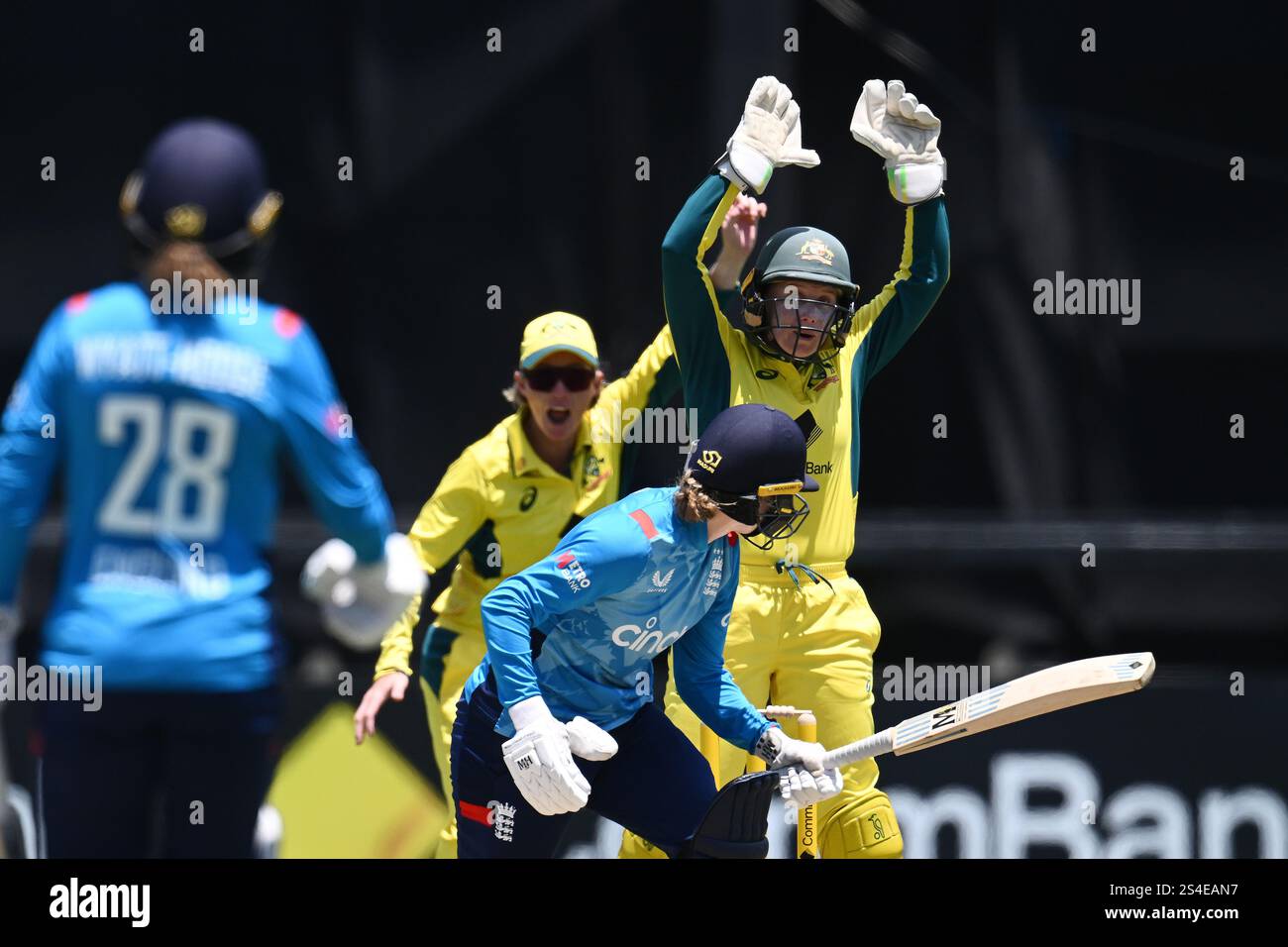Sydney, Australia. 12th Jan, 2025. Alyssa Healy of Australia reacts ...