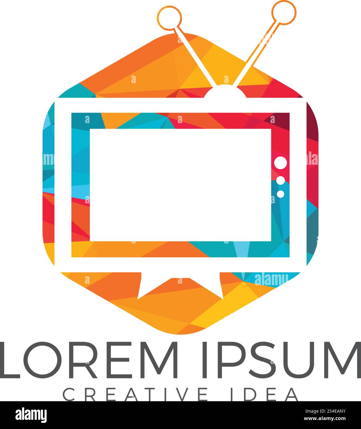 TV media logo design. TV Service Logo Template Design Stock Vector ...