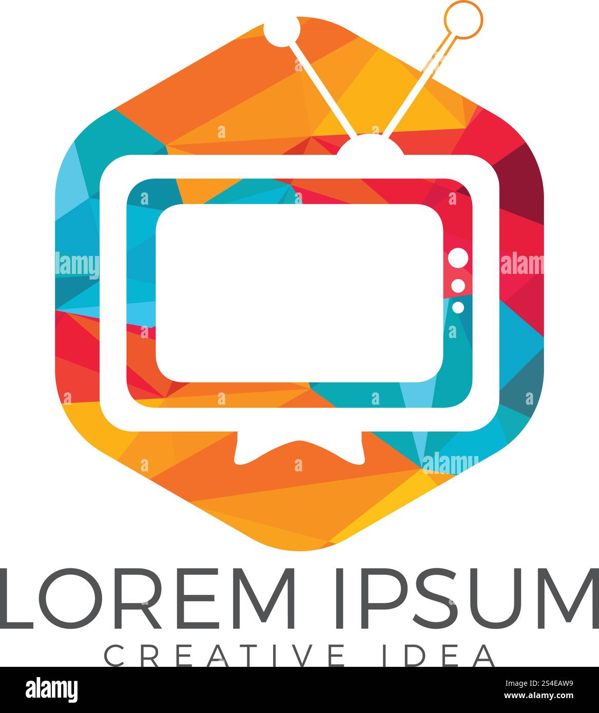 TV media logo design. TV Service Logo Template Design Stock Vector ...