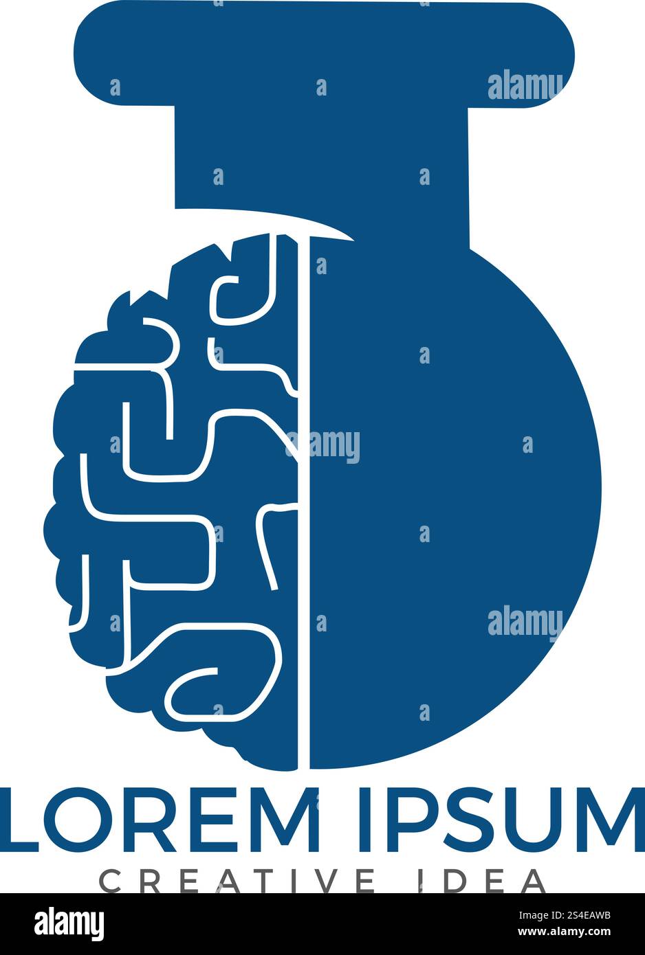 Brain lab logo design Stock Vector Image & Art - Alamy