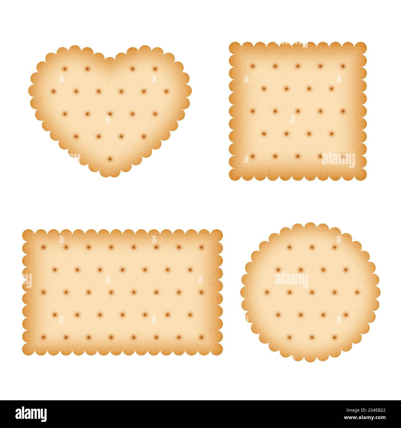 Cartoon biscuit, eating pastry, breakfast cookies vector. Set of pastry ...