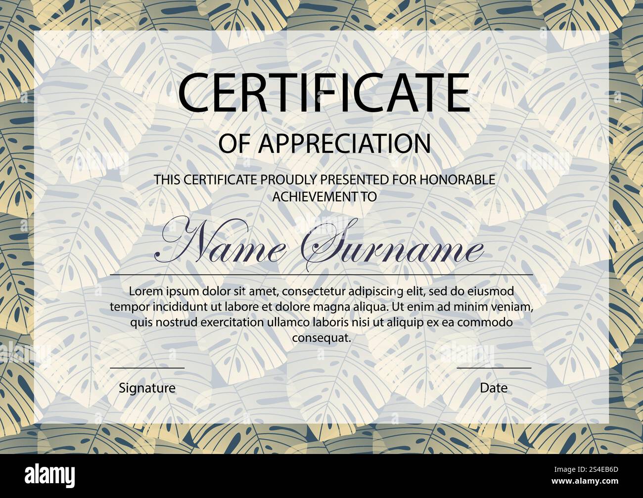 Flourish certificate of appreciation template. Modern corporate diploma ...