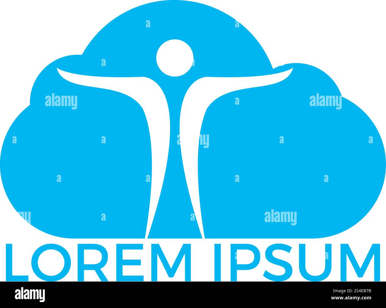 Human Cloud Logo Design Stock Vector Image & Art - Alamy