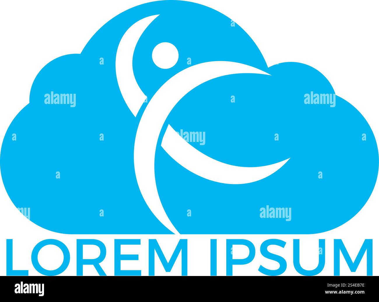 Human Cloud Logo Design Stock Vector Image & Art - Alamy