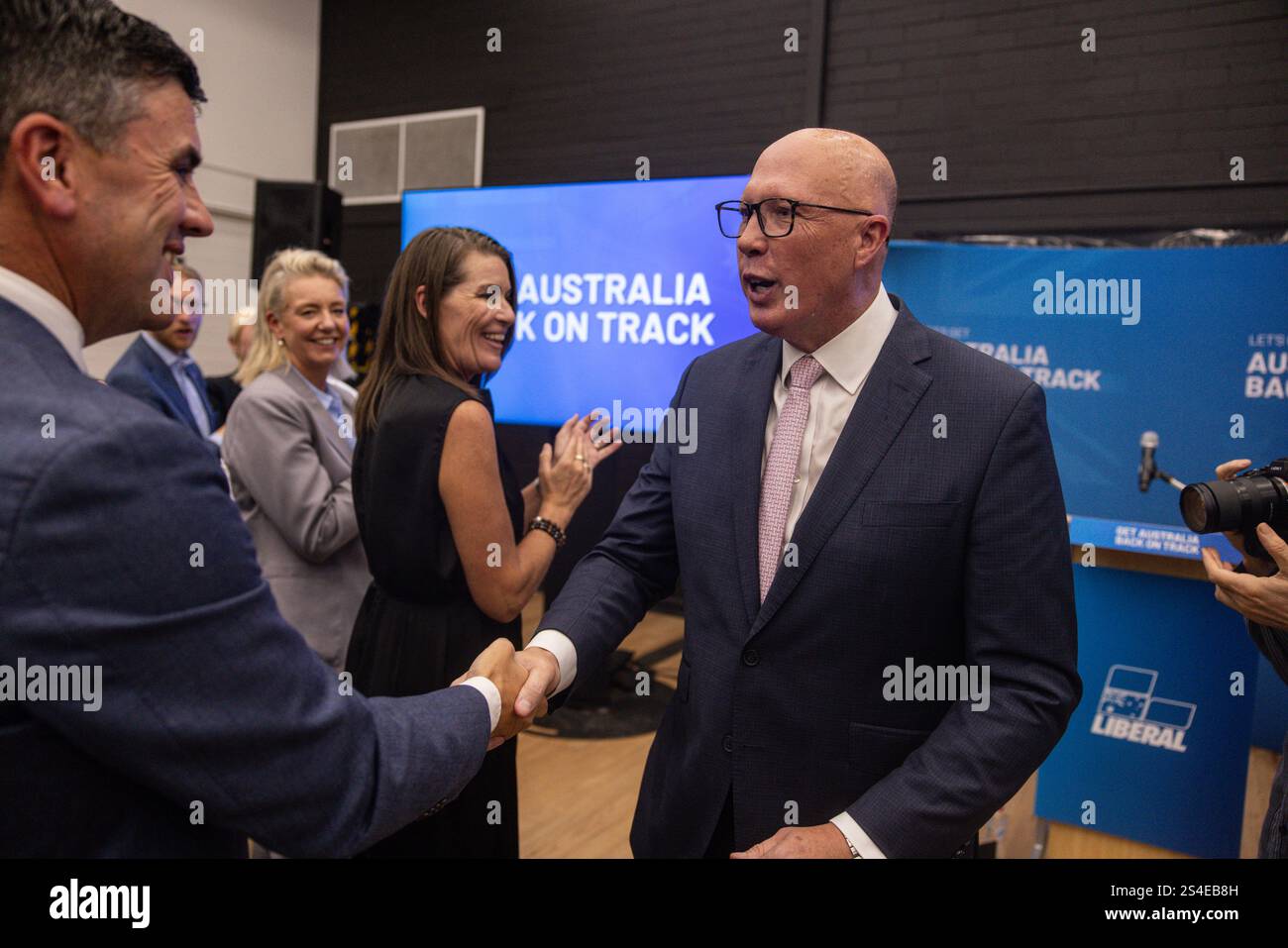 Melbourne, Australia. 12th Jan, 2025. Leader of the Opposition Peter ...