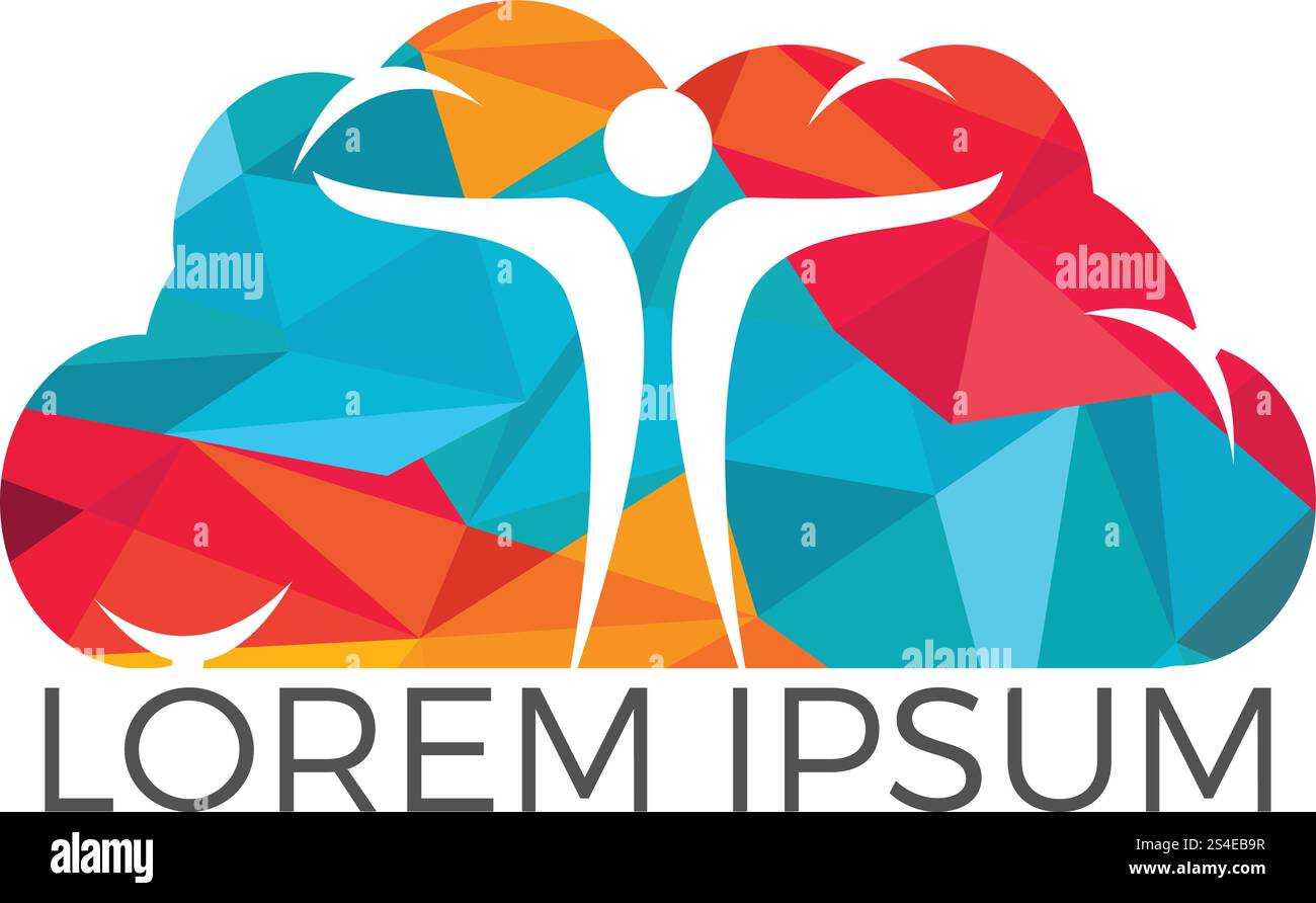 Human Cloud Logo Design Stock Vector Image & Art - Alamy