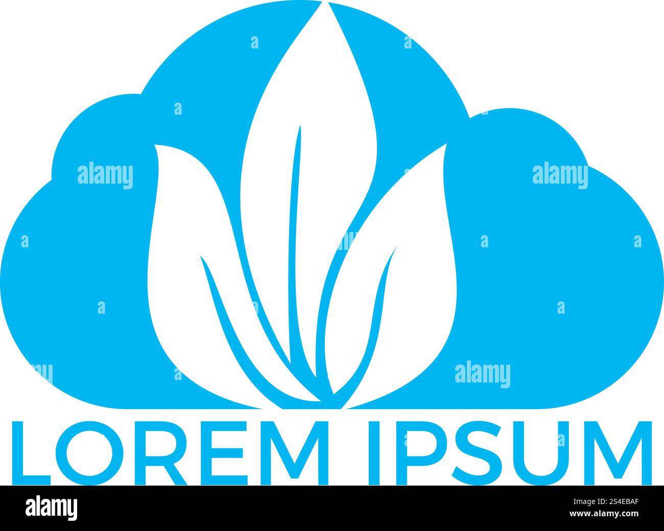 Cloud Leaf Logo Design Stock Vector Image & Art - Alamy