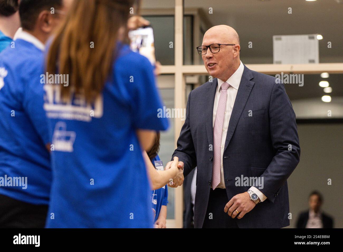 Melbourne, Australia. 12th Jan, 2025. Leader of the Opposition Peter ...
