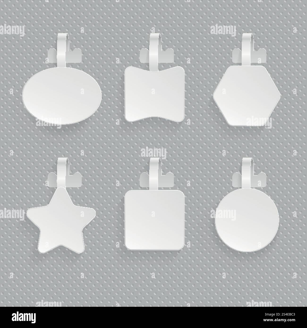 Shop paper empty advertising wobblers of various shapes vector set ...