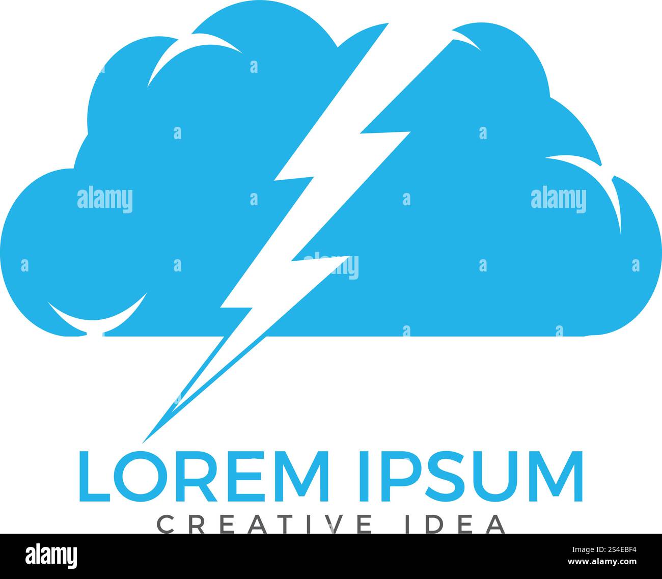 Thunder and cloud logo design. Cloud and Lightning logo design Stock ...