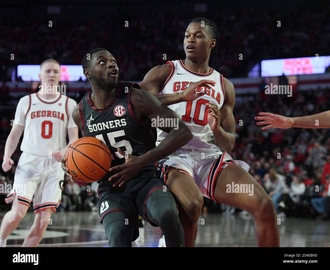 ATHENS, GA - JANUARY 11: Oklahoma Sooners guard Duke Miles (15) drives ...