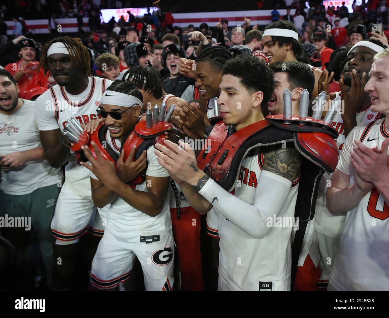 ATHENS, GA - JANUARY 11: Georgia Bulldogs guard Tyrin Lawrence (7) and ...