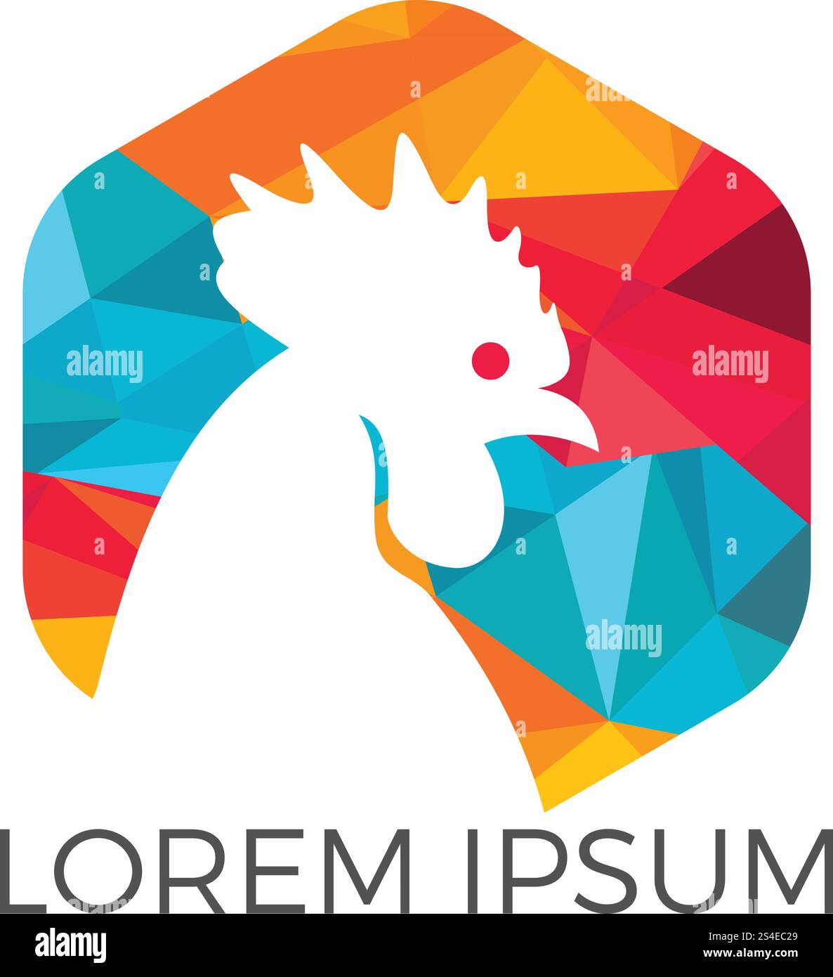 Rooster vector logo design Stock Vector Image & Art - Alamy