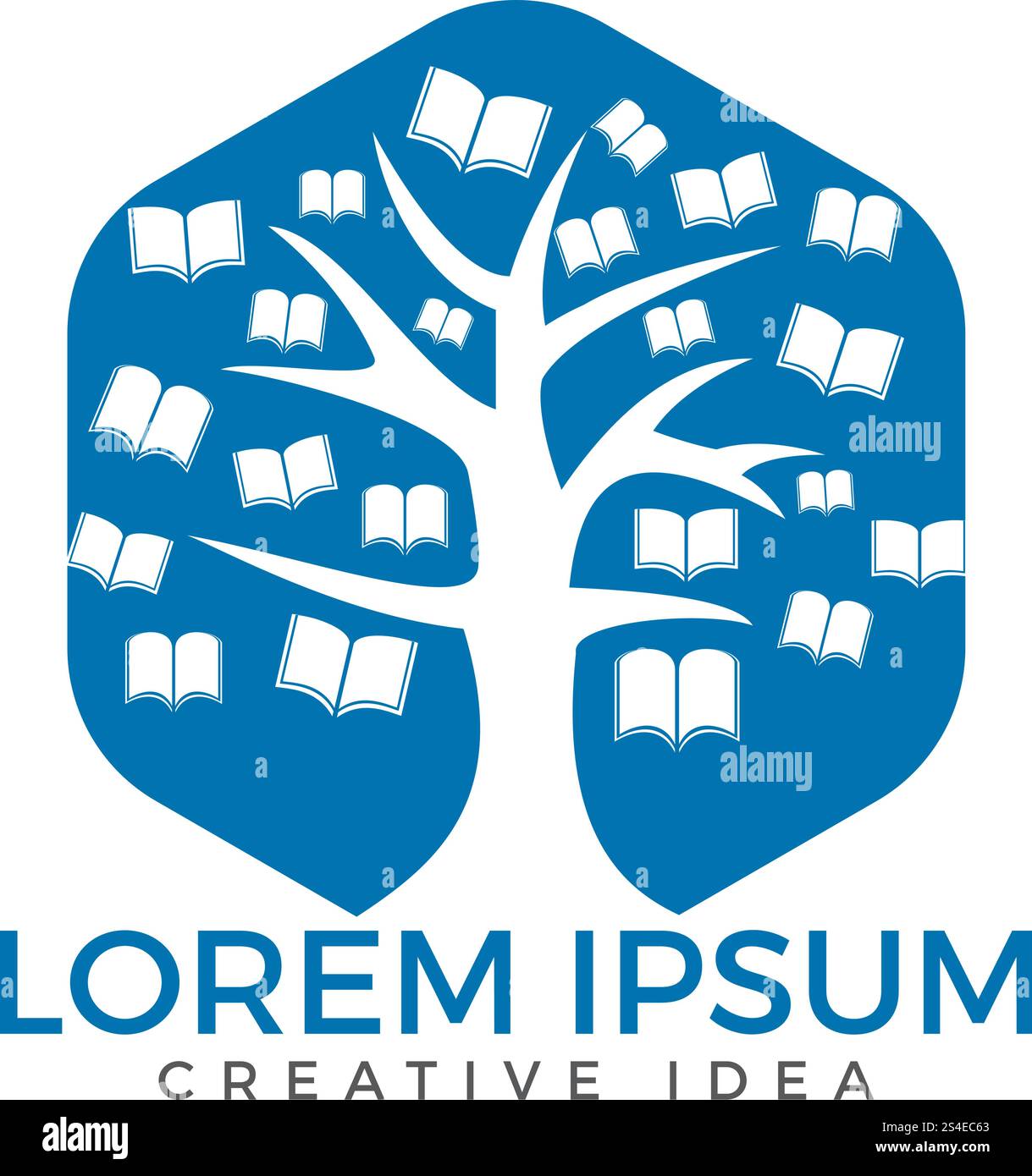 Education tree and books logo design. Institutional and educational ...