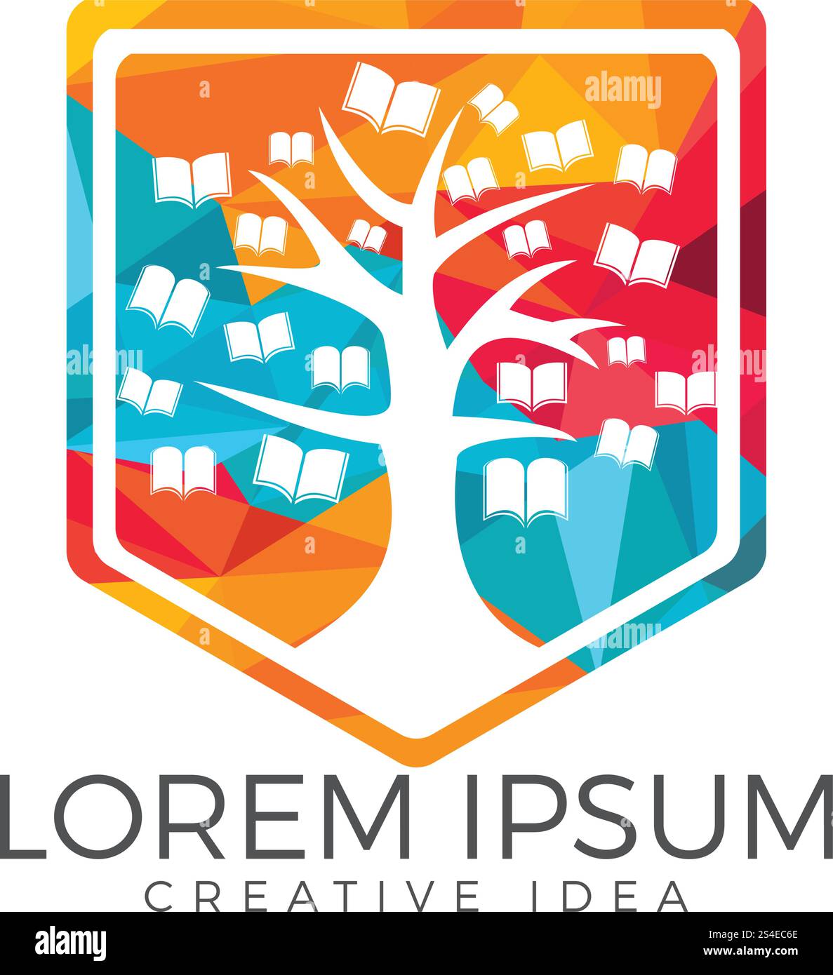 Education tree and books logo design. Institutional and educational ...