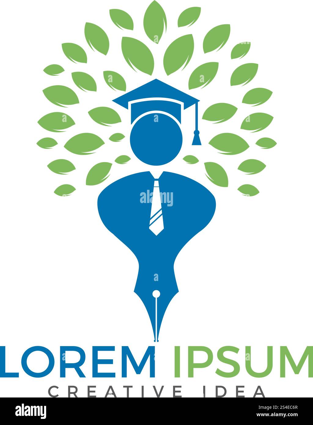 Student tree logo design. Institutional and educational vector logo ...