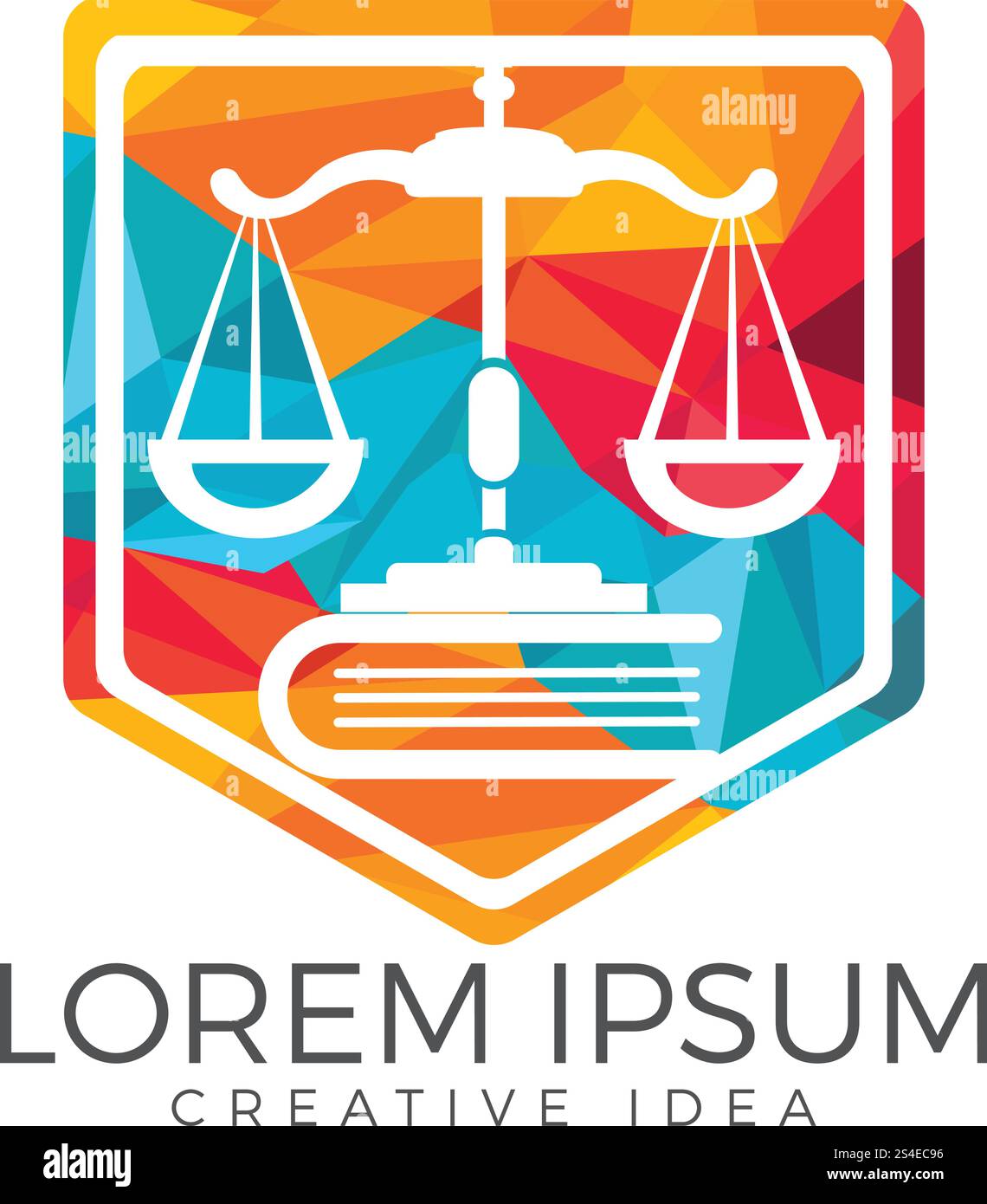 Scales of justice and book logo design. Symbol of law and justice Stock ...