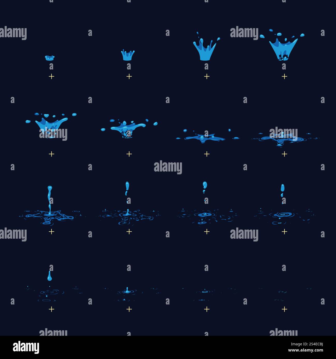 Falling Water Drop Animation 2.509 Drop Of Liquid Falling Into Water