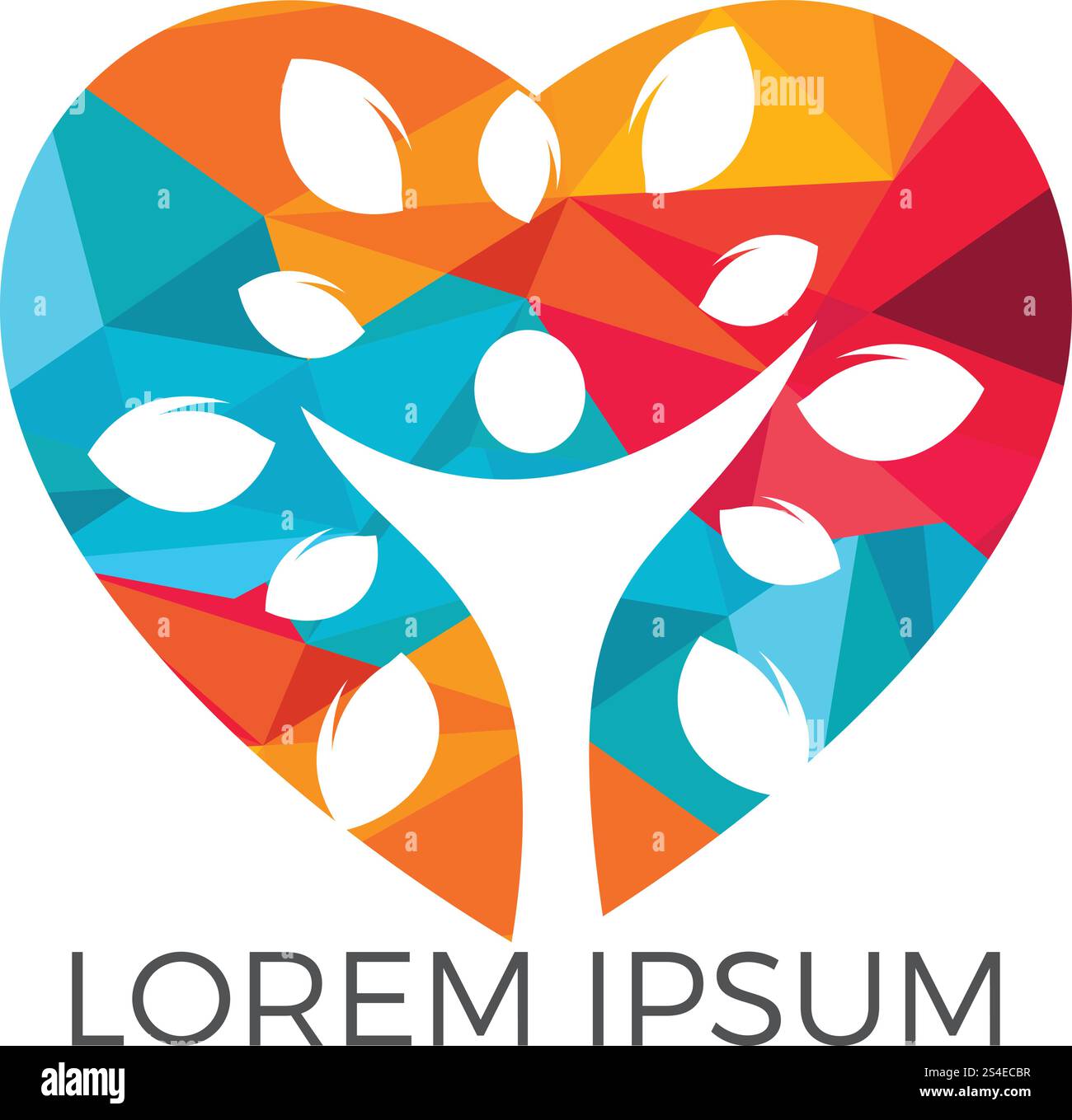 Human life logo icon of abstract people tree vector .Family tree heart ...