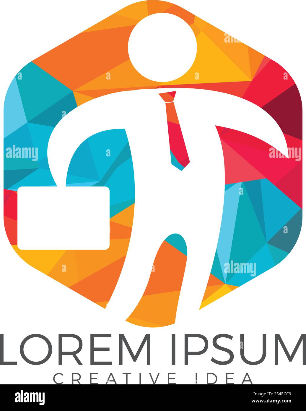 Businessman with bag logo design. People logo icon. Business logo sign ...