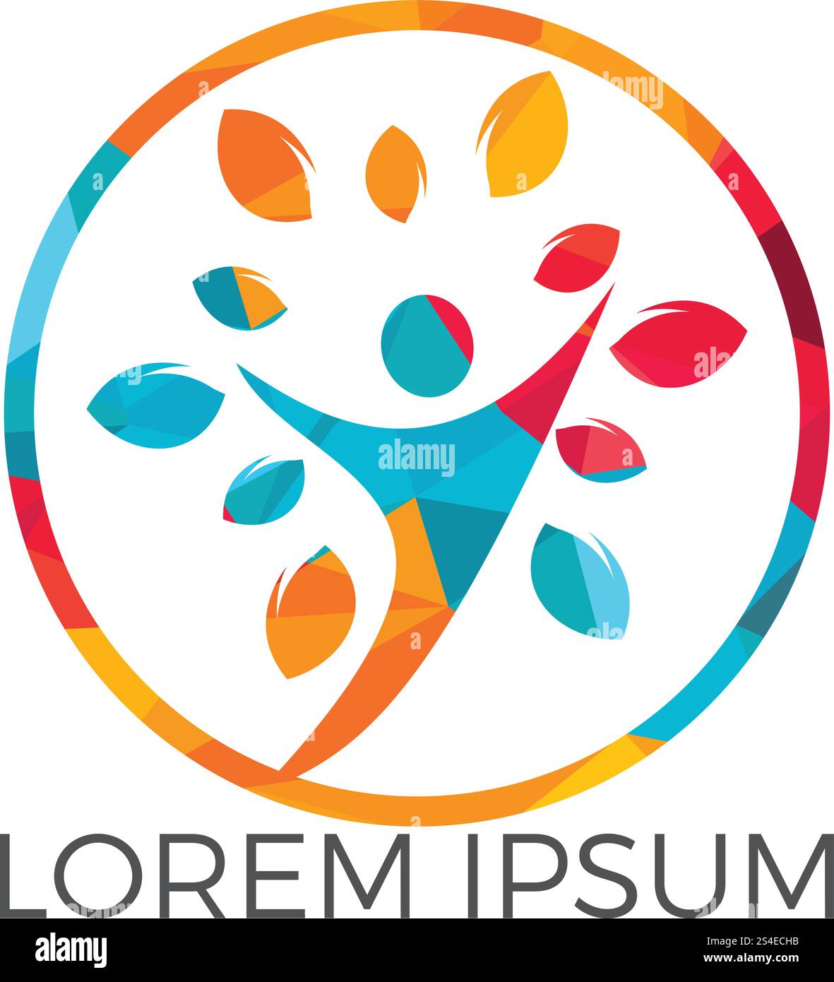 Tree people logo. Healthy people logo design.Human life logo icon of ...