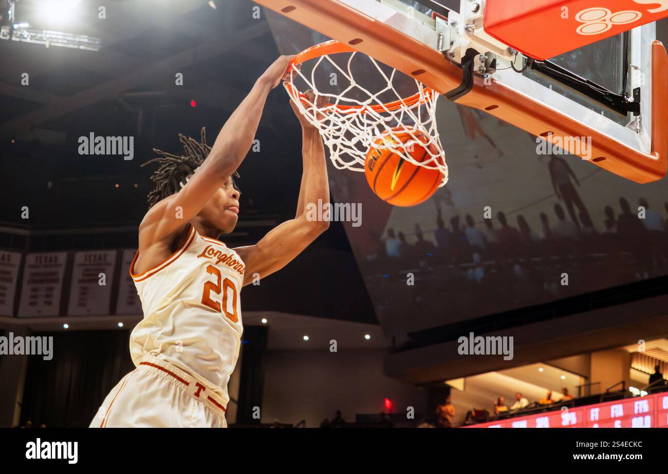 Texas guard Tre Johnson dunks the ball during the second half an NCAA college basketball game ...
