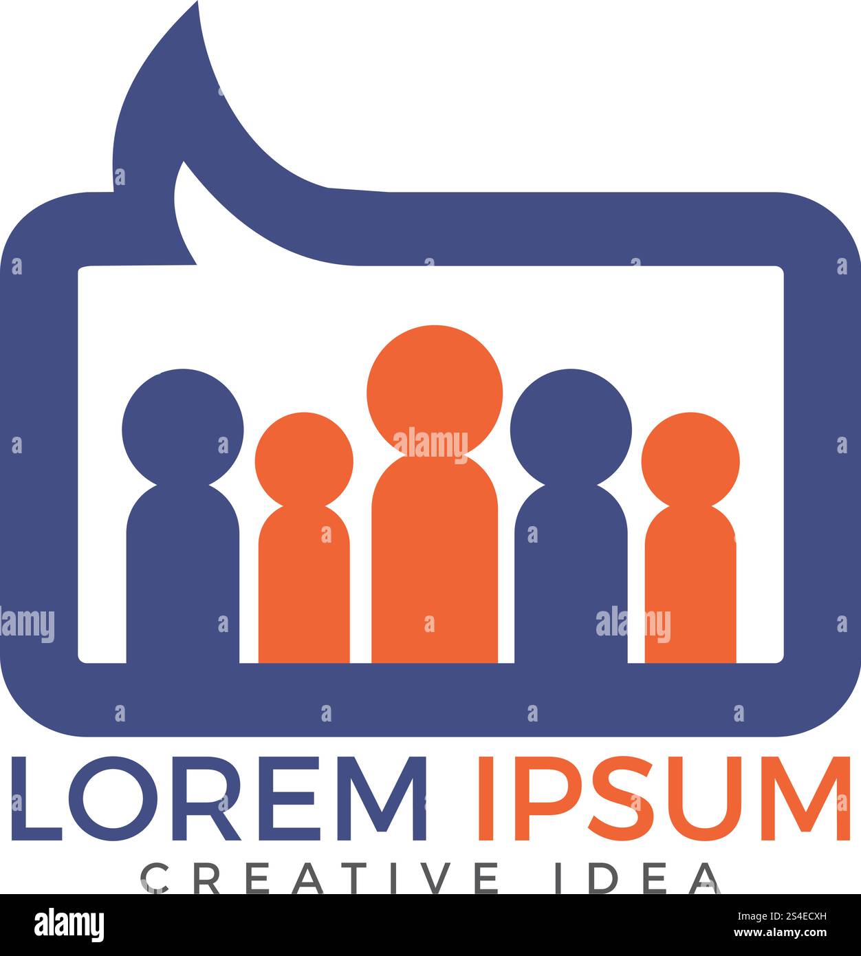 People Forum or community chat logo design. Social communication logo ...