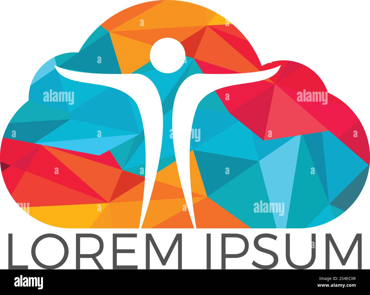 Human Cloud Logo Design Stock Vector Image & Art - Alamy