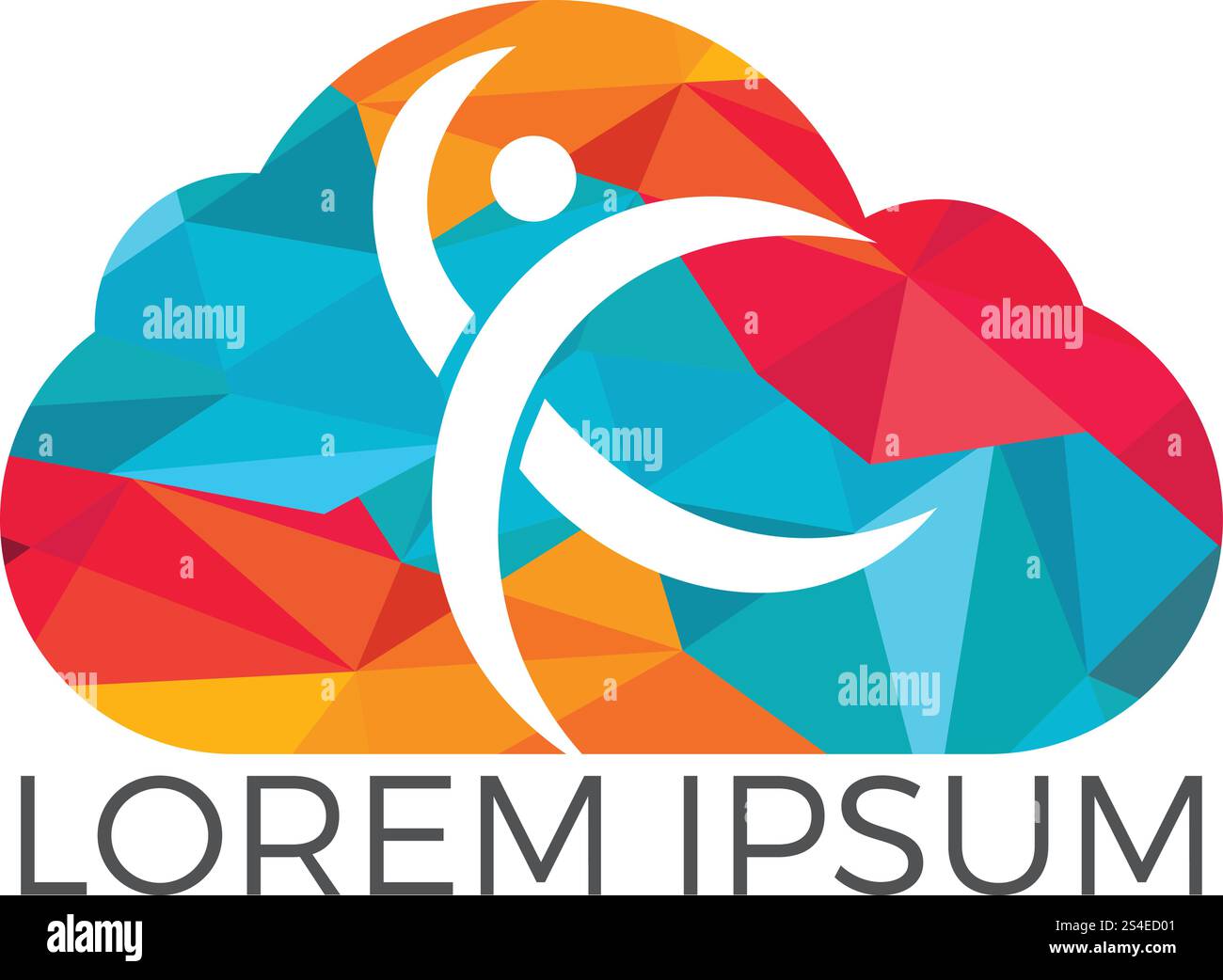 Human Cloud Logo Design Stock Vector Image & Art - Alamy