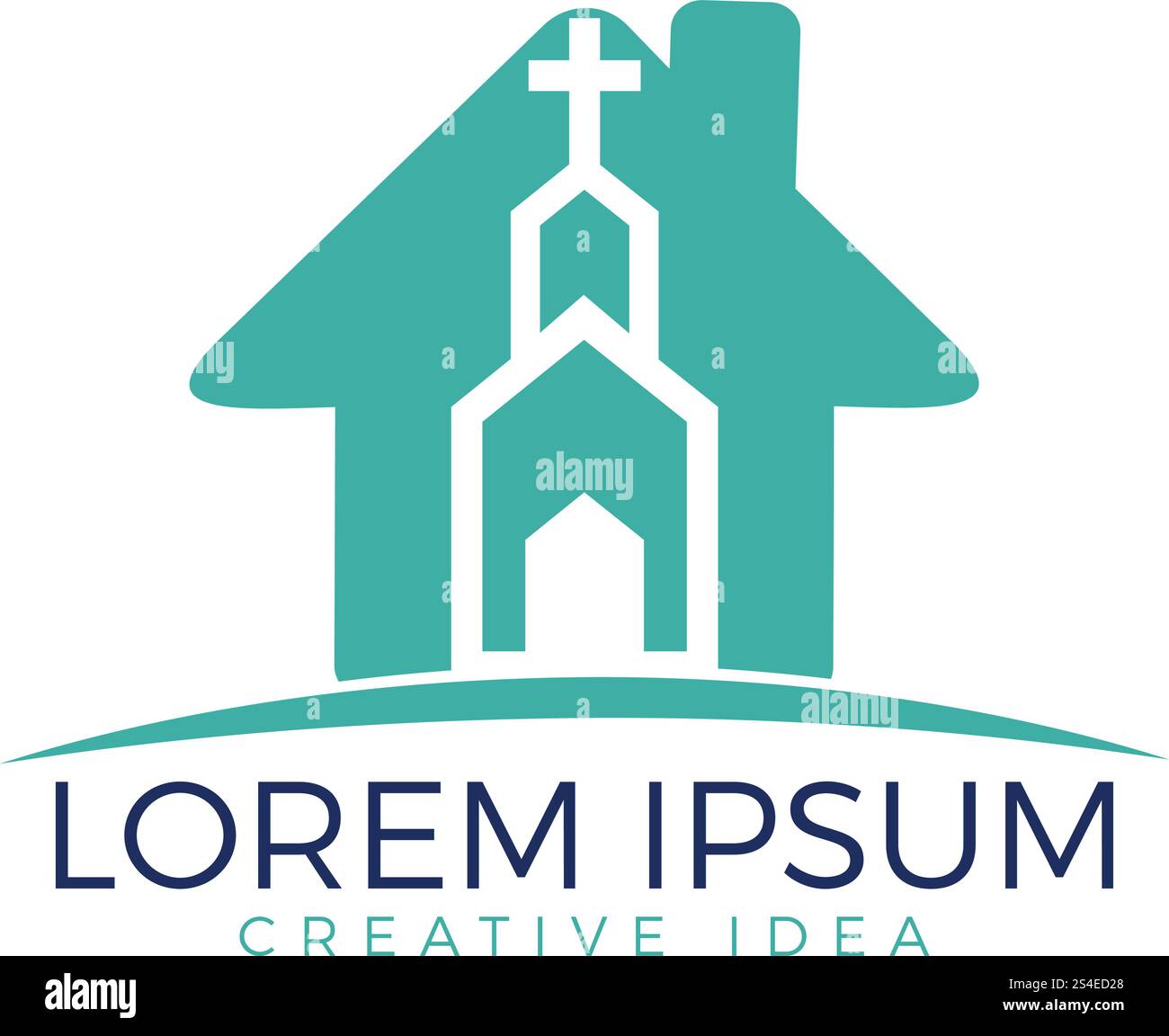 Church Building Logo Design Template Logo For Churches And Christian Organizations Cross Stock