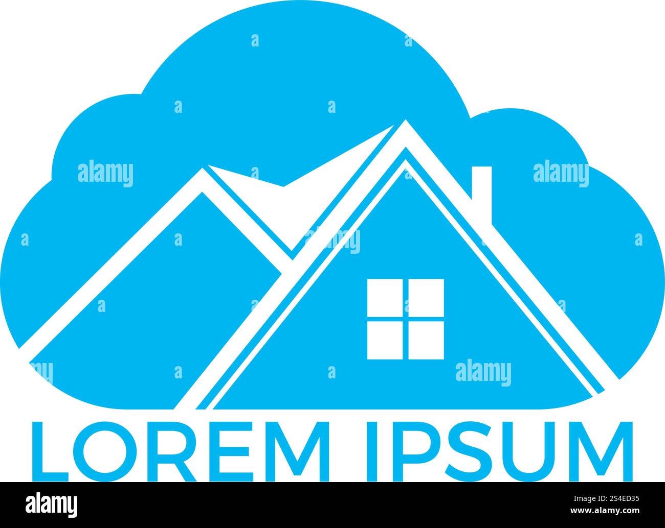 Cloud house logo design. Real estate building sign Stock Vector Image ...