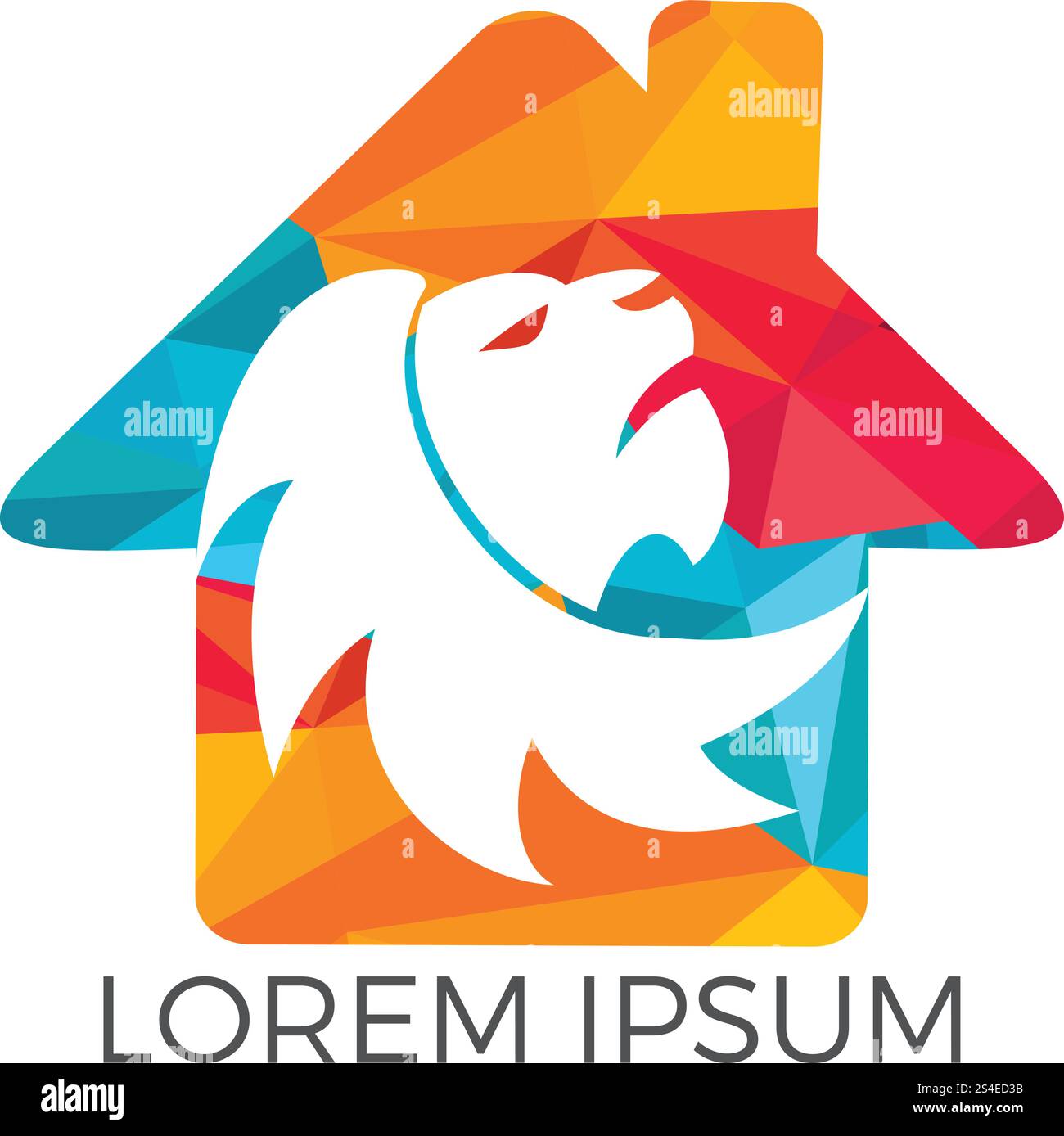 Lion and building logo vector. Wild lion head graphic illustration ...