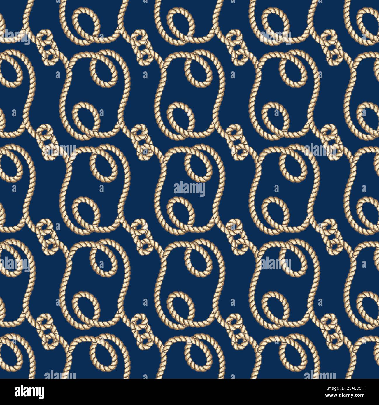 Marine ropes vector seamless pattern. Background with sea knots rope ...