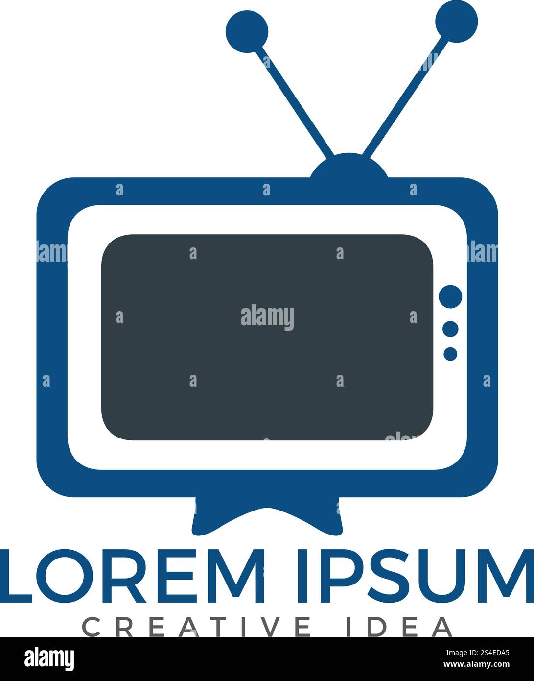 TV media logo design. TV Service Logo Template Design Stock Vector ...