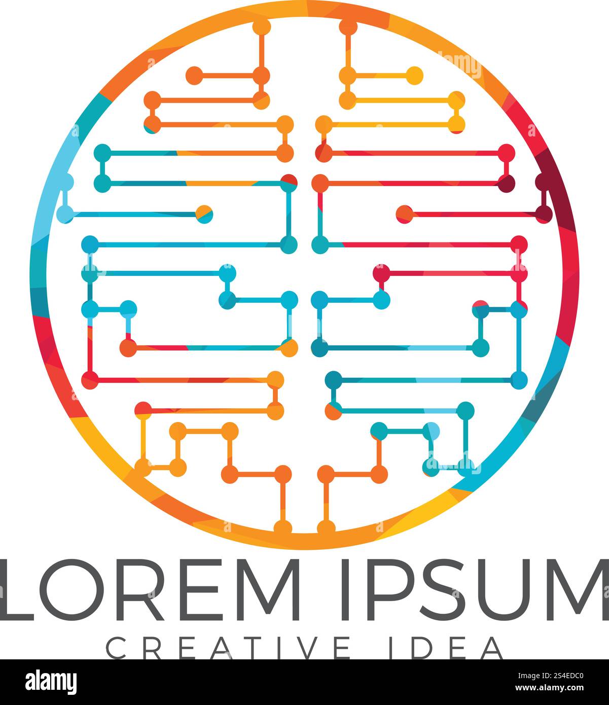 Abstract data sharing network logo design. Technology, computer, data and innovation logo design ...