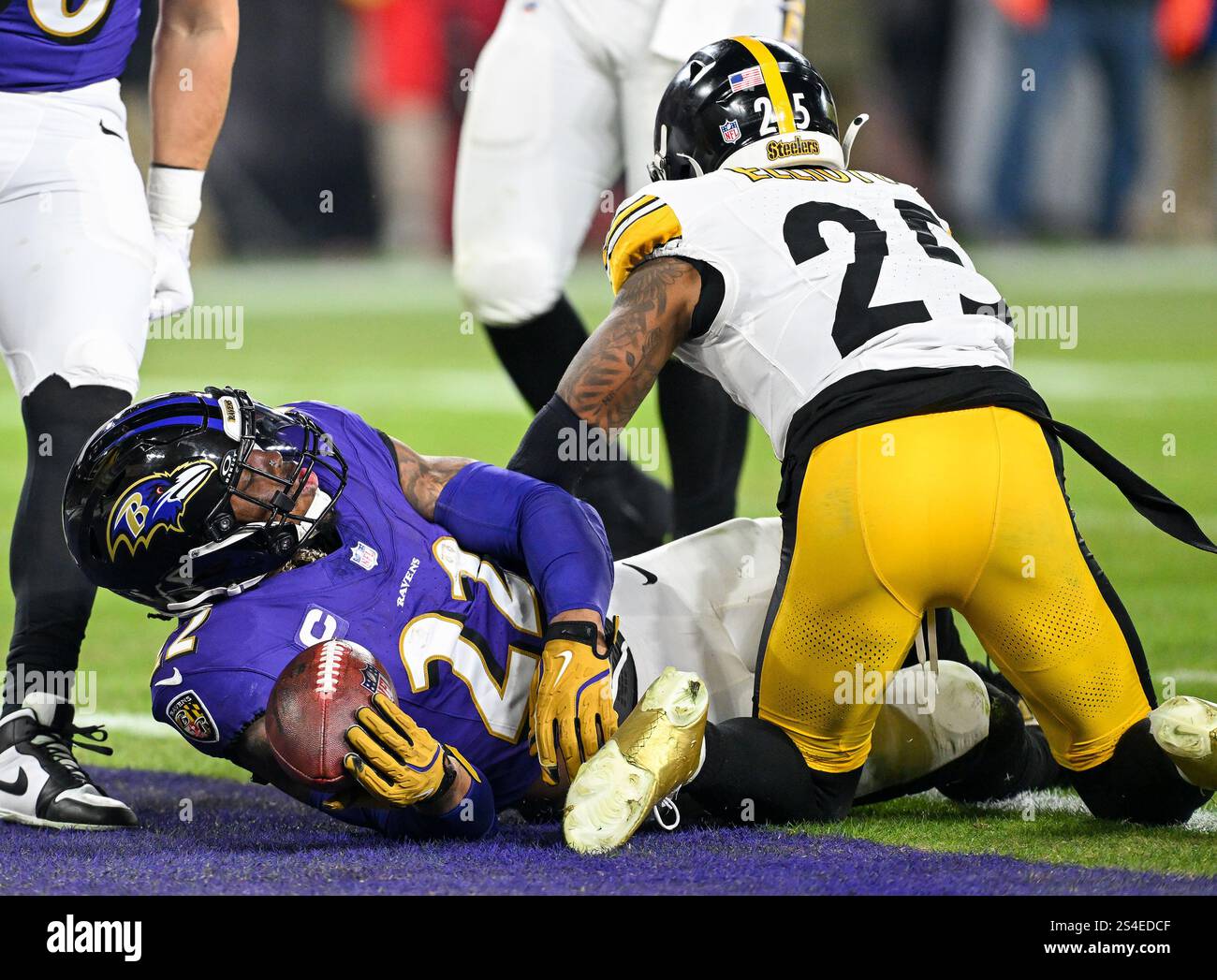 Baltimore, United States. 11th Jan, 2025. Baltimore Ravens running back ...
