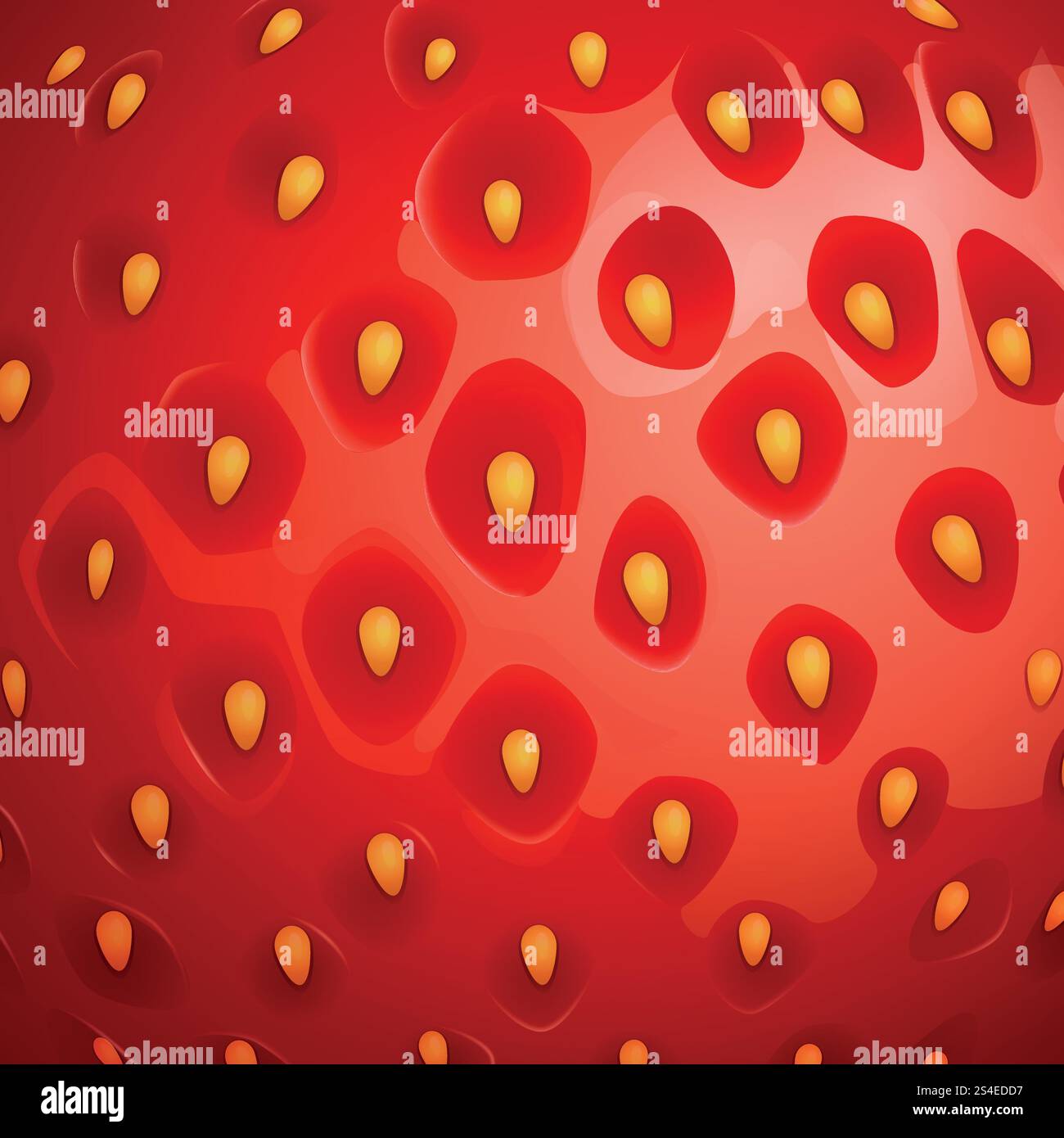 Vector close up strawberry background. Natural fruit texture ...