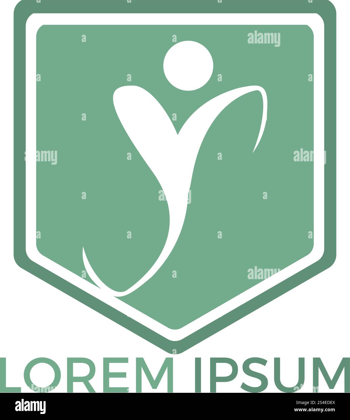 Human Health logo design. Healthcare shield shape vector logo concept ...