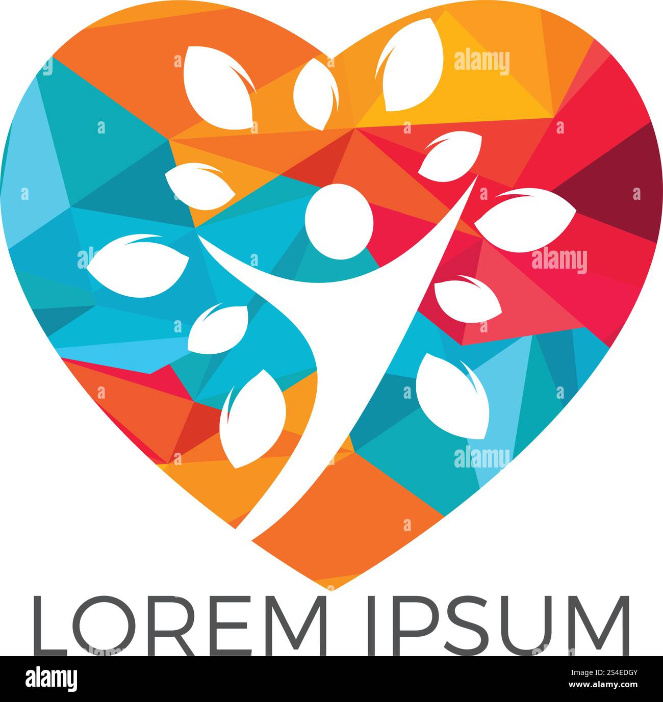 Human life logo icon of abstract people tree vector .Family tree heart ...