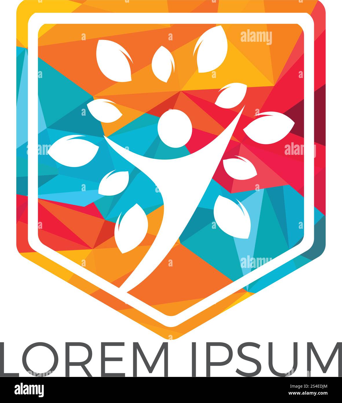 Human life logo icon of abstract people tree vector. Family tree sign ...