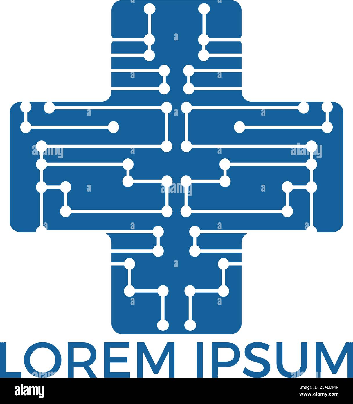 Connected wires medical cross logo design Stock Vector Image & Art - Alamy