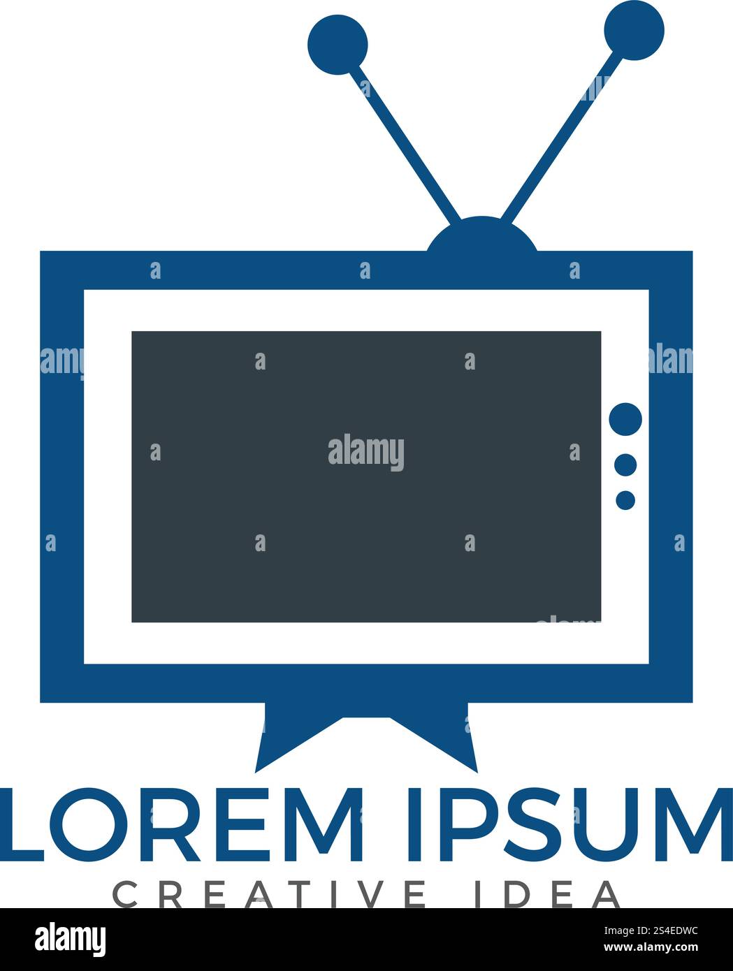 TV media logo design. TV Service Logo Template Design Stock Vector ...